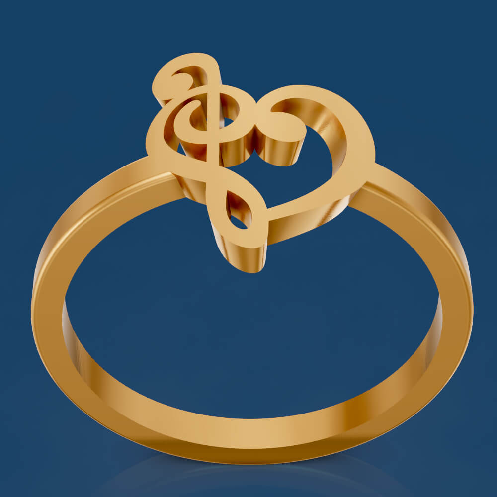 Heart Music Ring - 3D Model by ZaraHM
