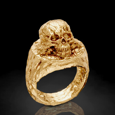 Hidden Skull Rock Ring - 3D Model by ZaraHM