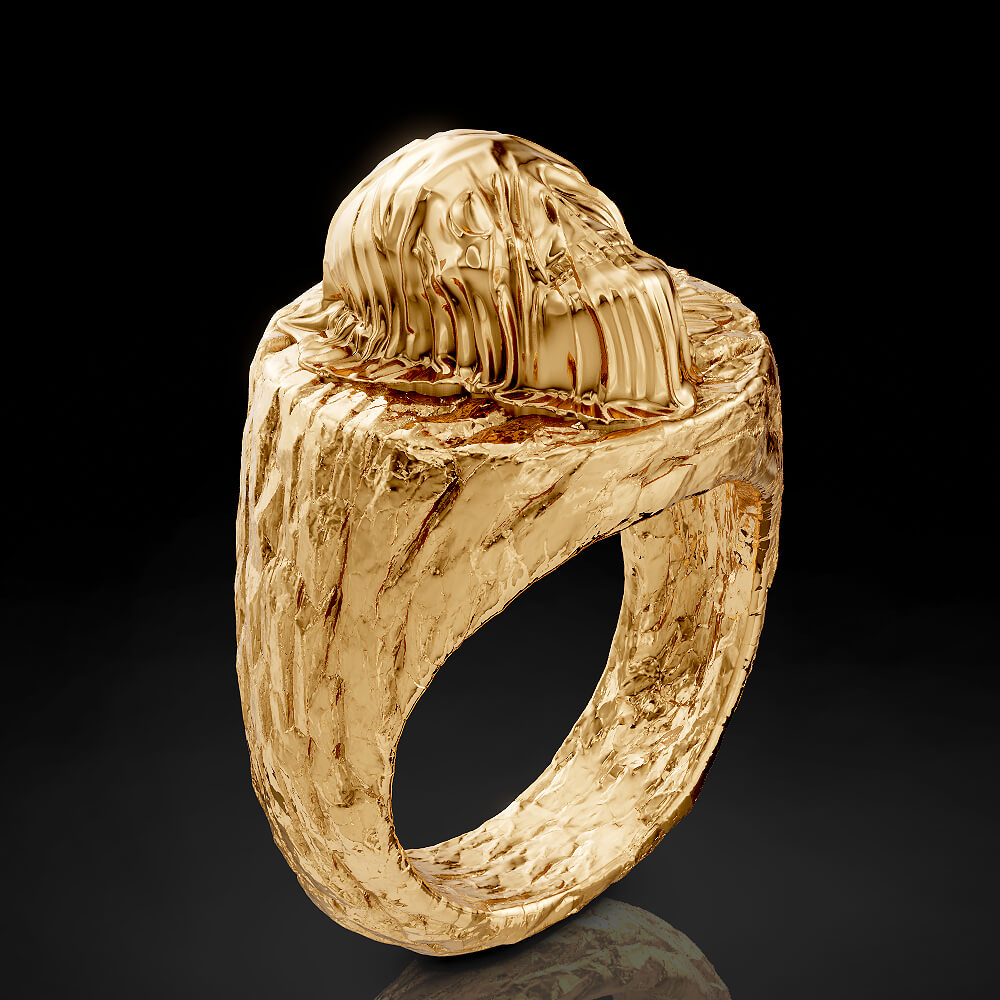 Hidden Skull Rock Ring - 3D Model by ZaraHM