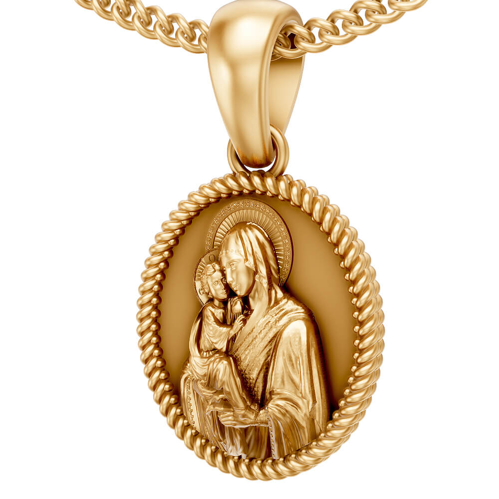 Holy Mary Jesus Pendant - 3D Model by ZaraHM