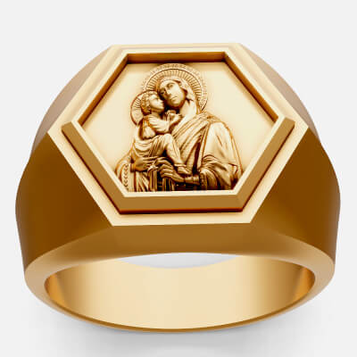 Holy Mary Ring - 3D Model by ZaraHM