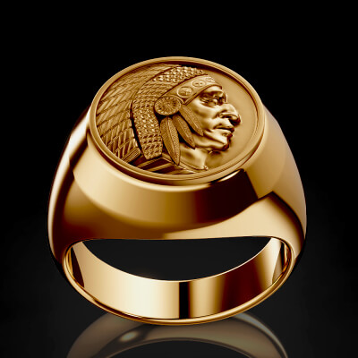 Indian Man Ring - 3D Model by ZaraHM