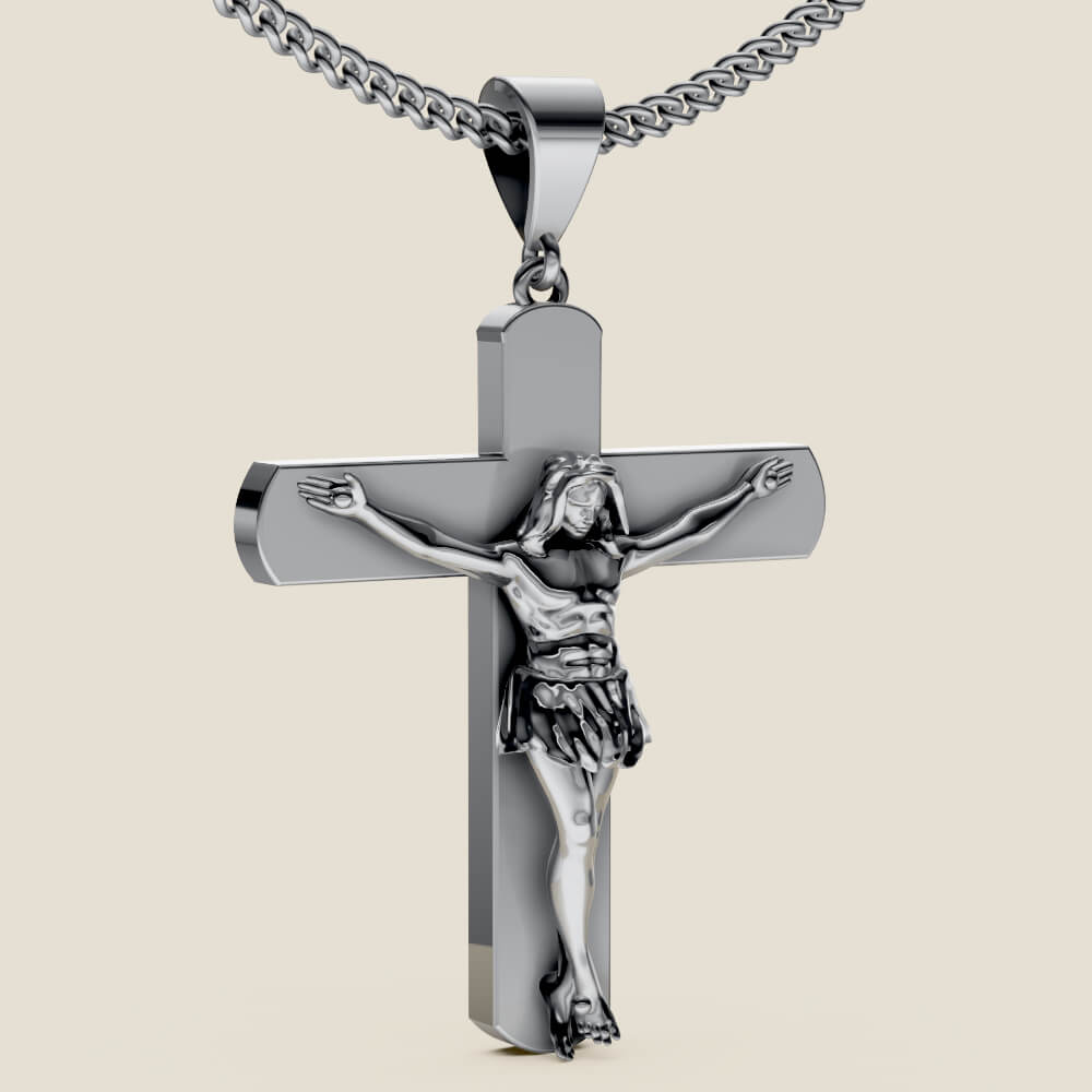 Jesus Christ Cross Pendant - 3D Model by ZaraHM
