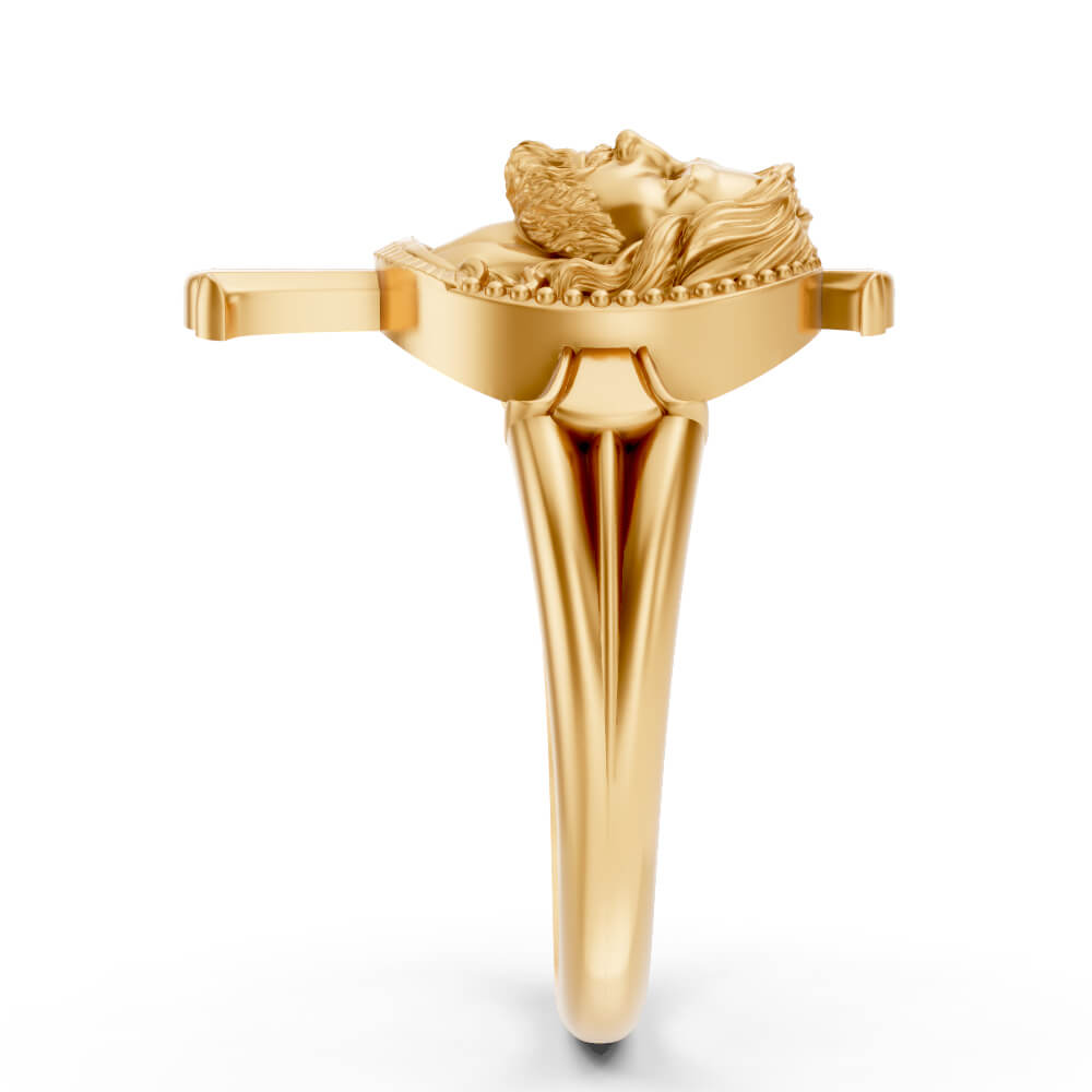 Jesus Christ Cross Ring - 3D Model by ZaraHM