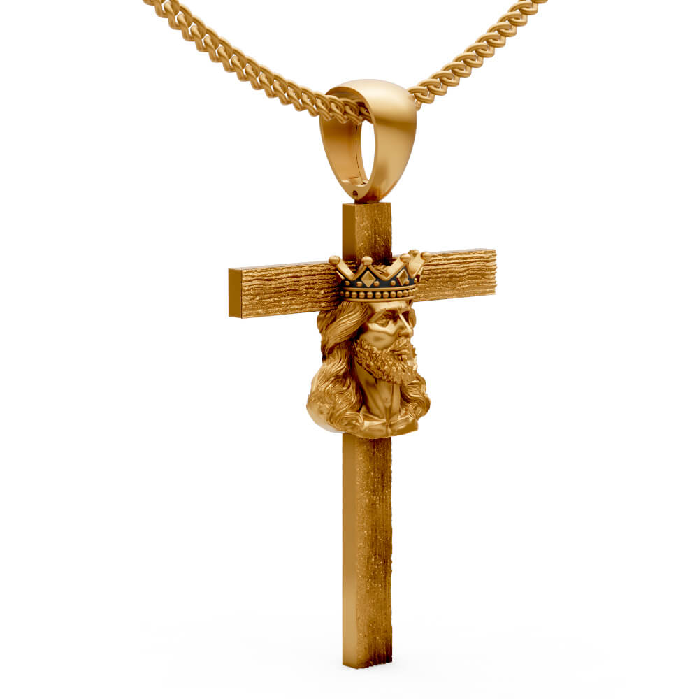 Jesus Christ Cross Skull Pendant - 3D Model by ZaraHM