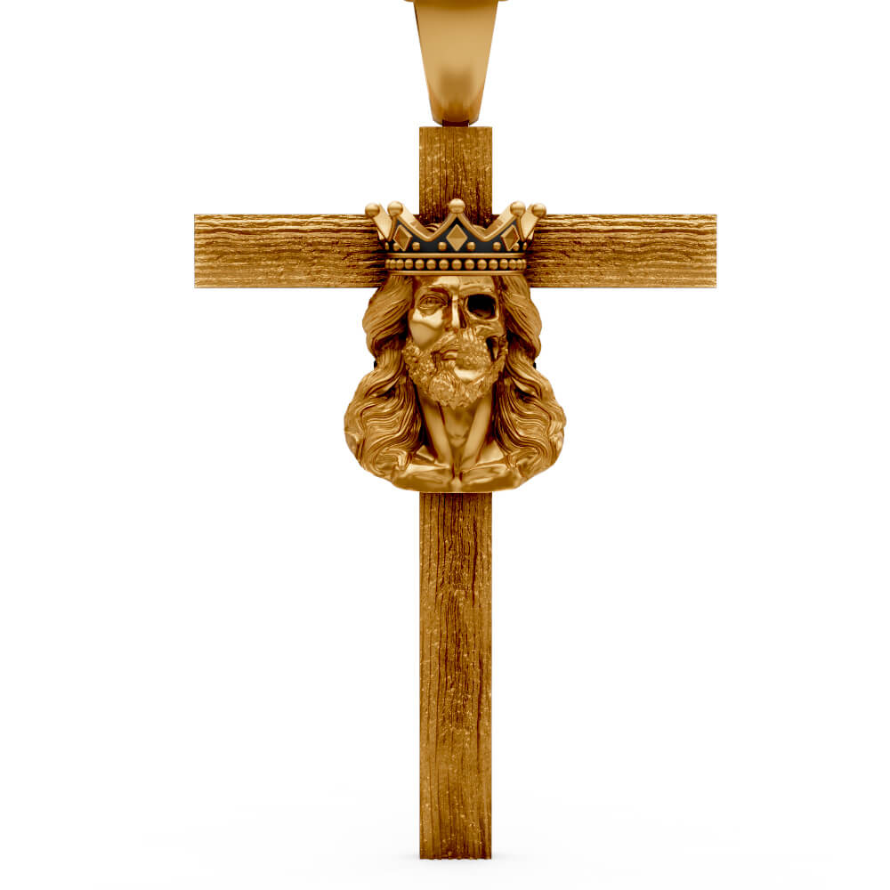 Jesus Christ Cross Skull Pendant - 3D Model by ZaraHM