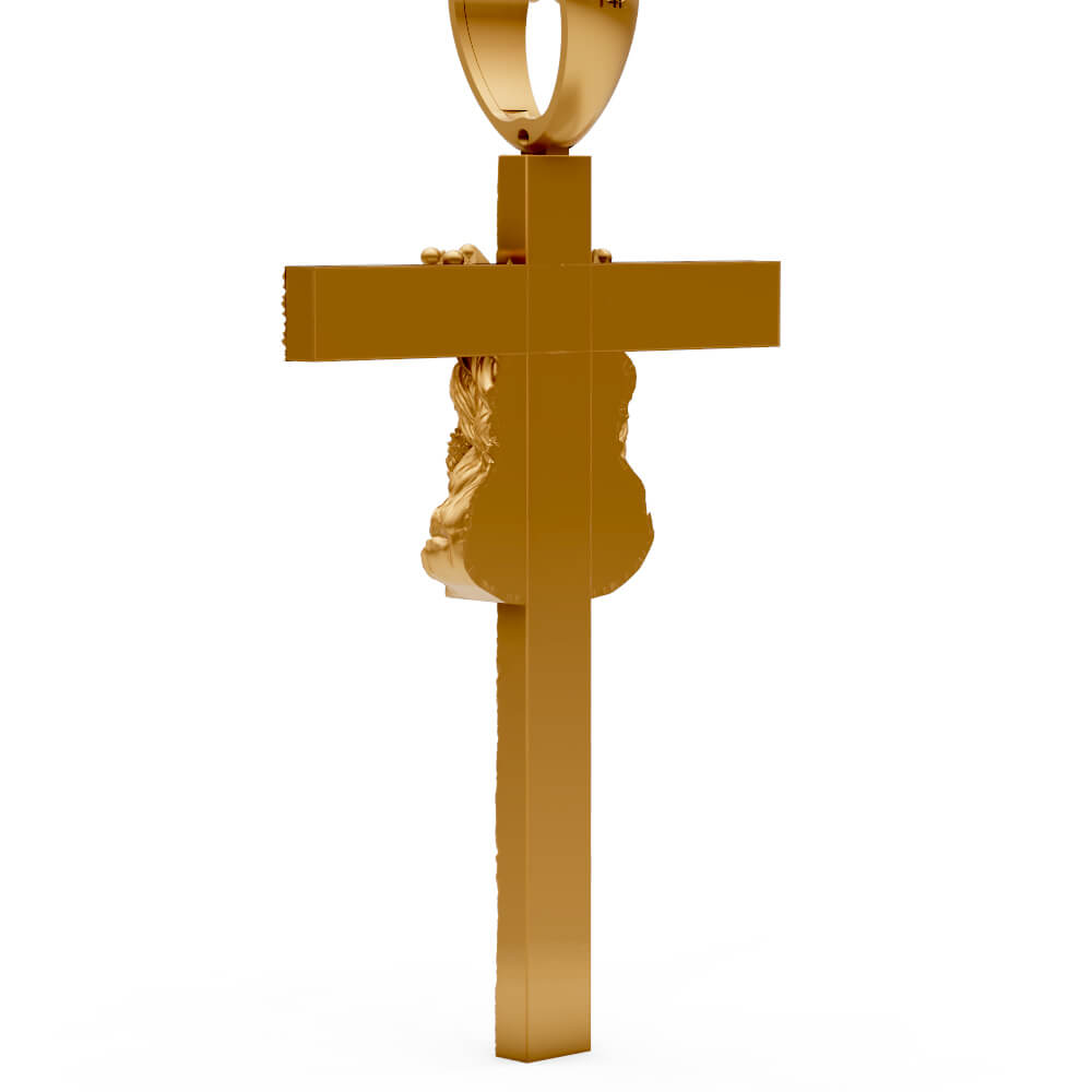 Jesus Christ Cross Skull Pendant - 3D Model by ZaraHM