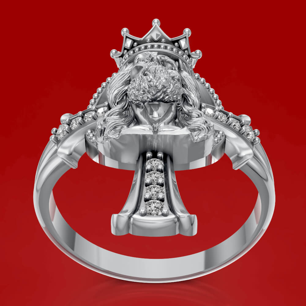 Jesus Christ Cross Skull Ring - 3D Model by ZaraHM