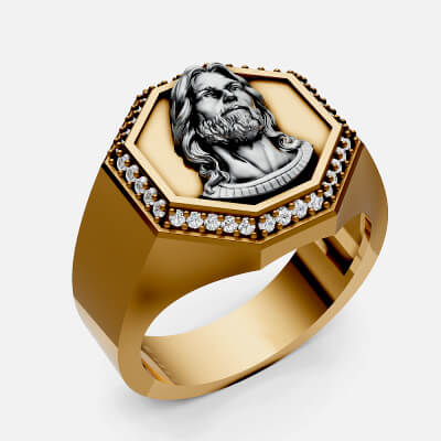 Jesus Christ Ring - 3D Model by ZaraHM