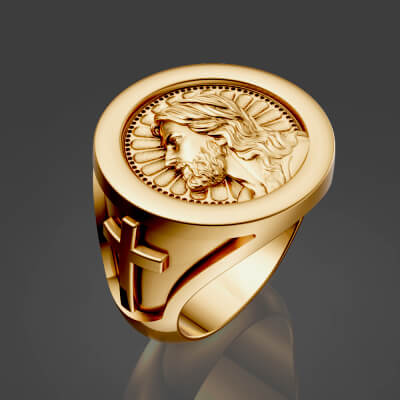 Jesus Christ Ring - 3D Model by ZaraHM
