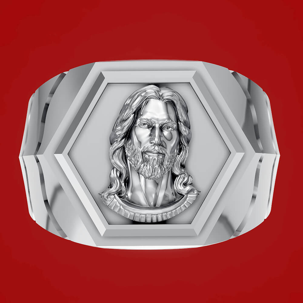Jesus Christ Ring - 3D Model by ZaraHM