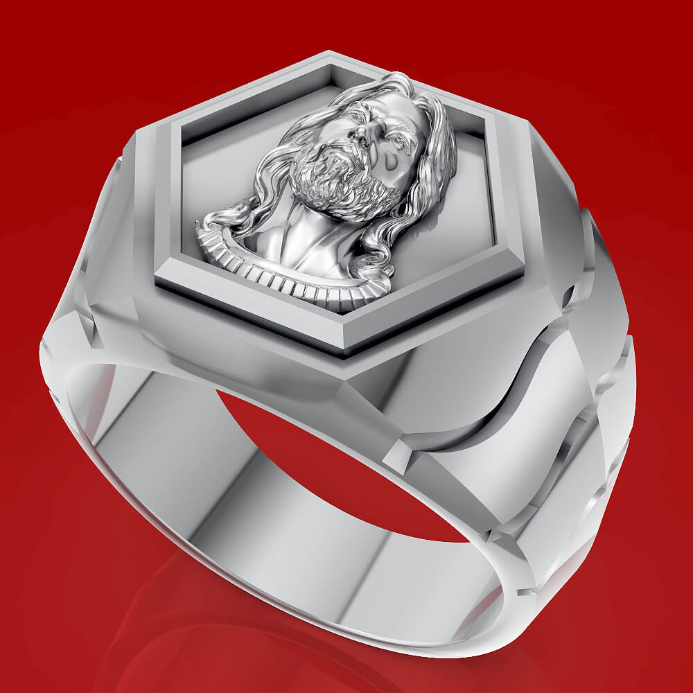Jesus Christ Ring - 3D Model by ZaraHM