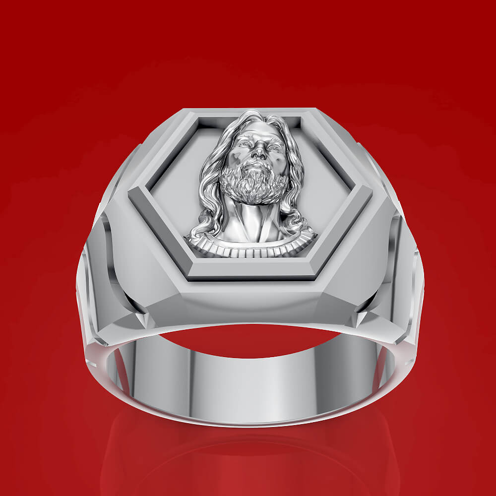 Jesus Christ Ring - 3D Model by ZaraHM