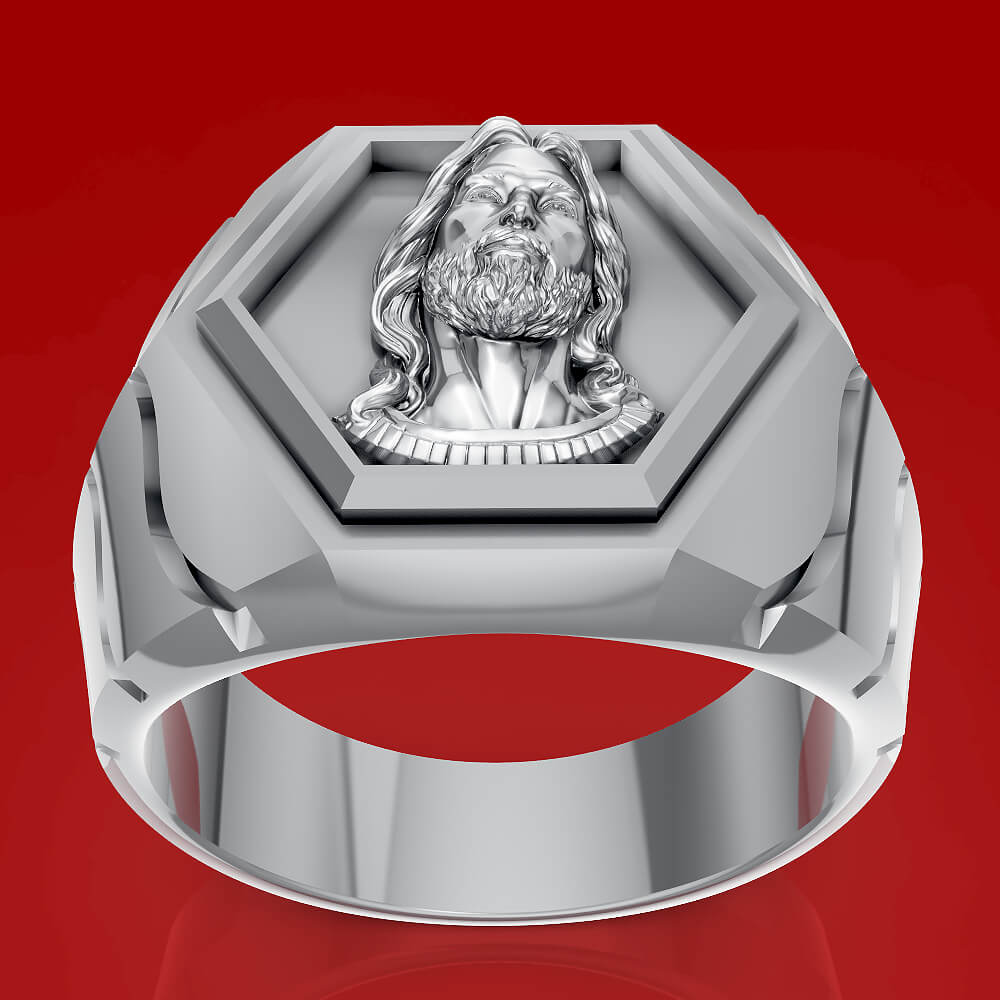 Jesus Christ Ring - 3D Model by ZaraHM