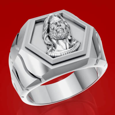 Jesus Christ Ring - 3D Model by ZaraHM