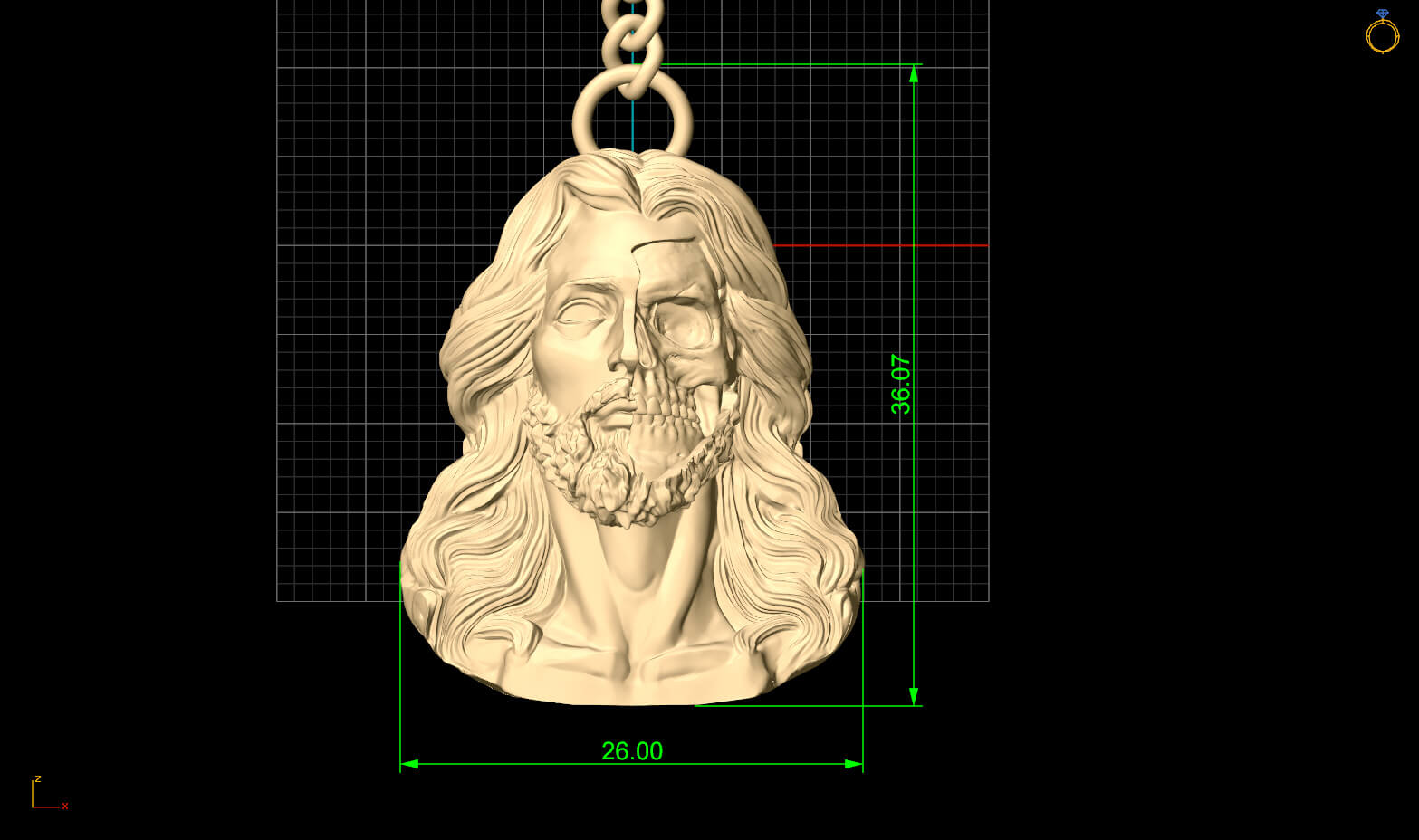 Jesus Christ Skull Key Holder - Free 3D Model by ZaraHM
