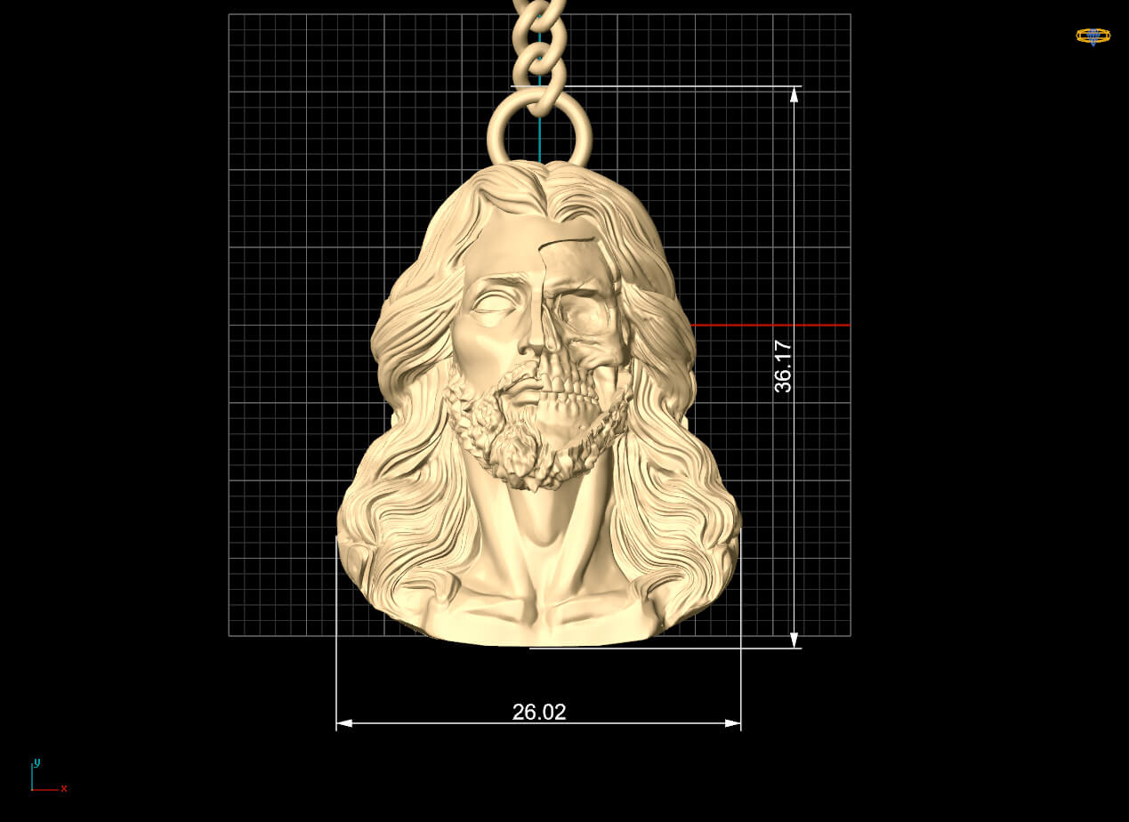 Jesus Christ Skull Key Holder - Free 3D Model by ZaraHM
