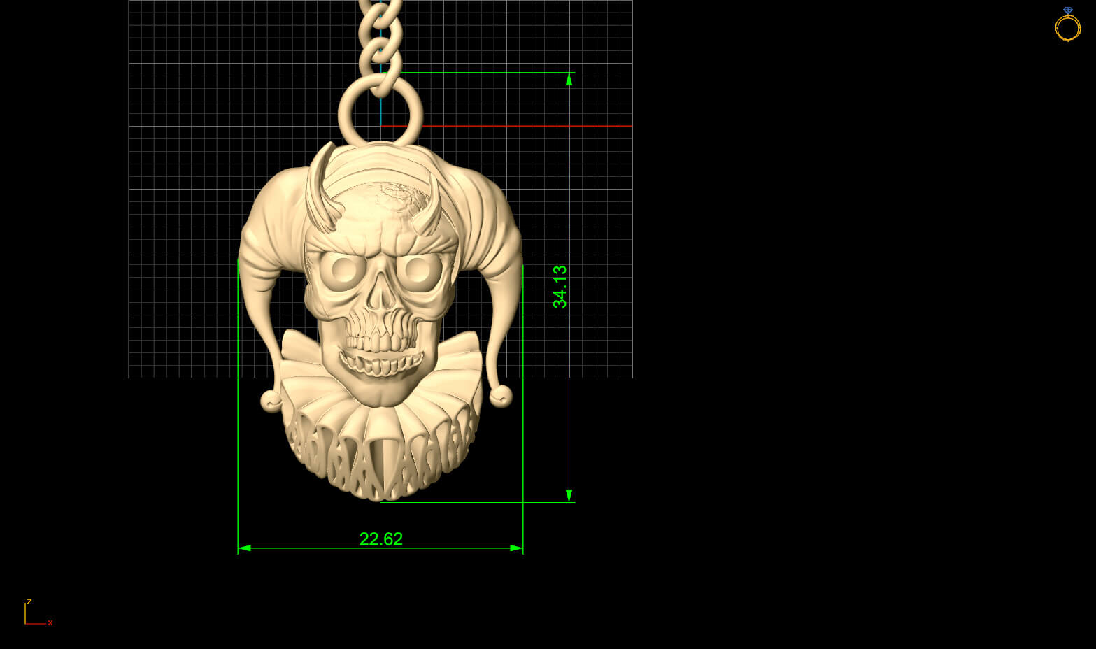 Joker Skull Key Holder - 3D Model by ZaraHM
