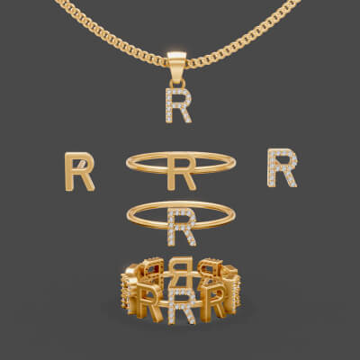 Letter R Set - 3D Model by ZaraHM