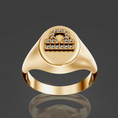 Libra Ring Zodiac - 3D Model by ZaraHM