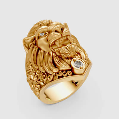 Lion Man Ring - 3D Model by ZaraHM