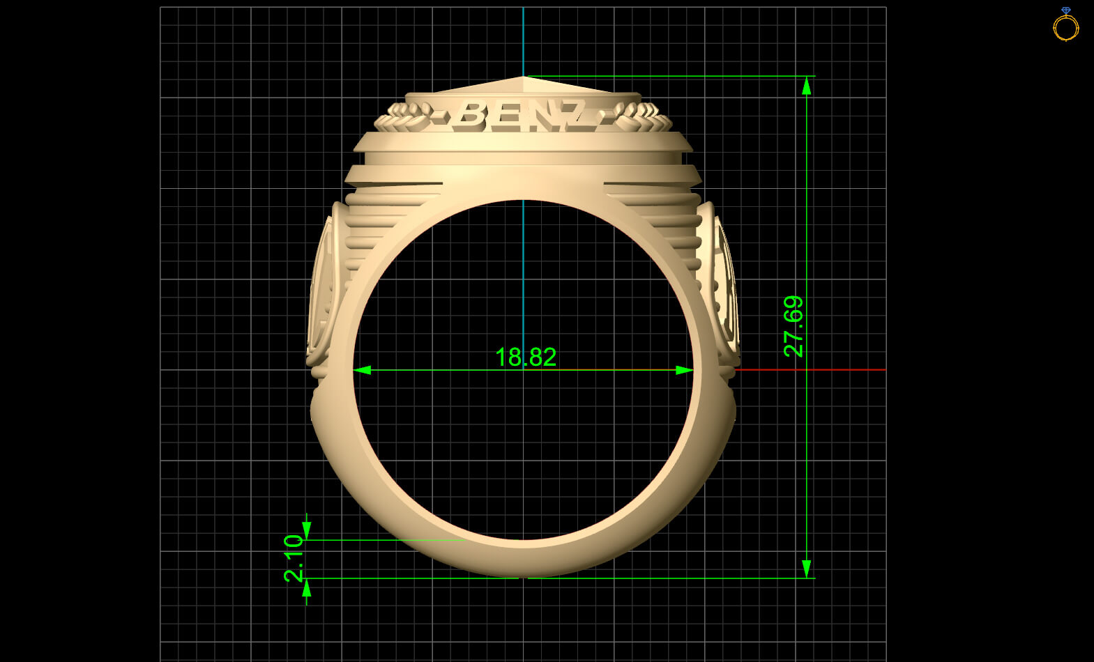 Lux Benz Ring - 3D Model by ZaraHM