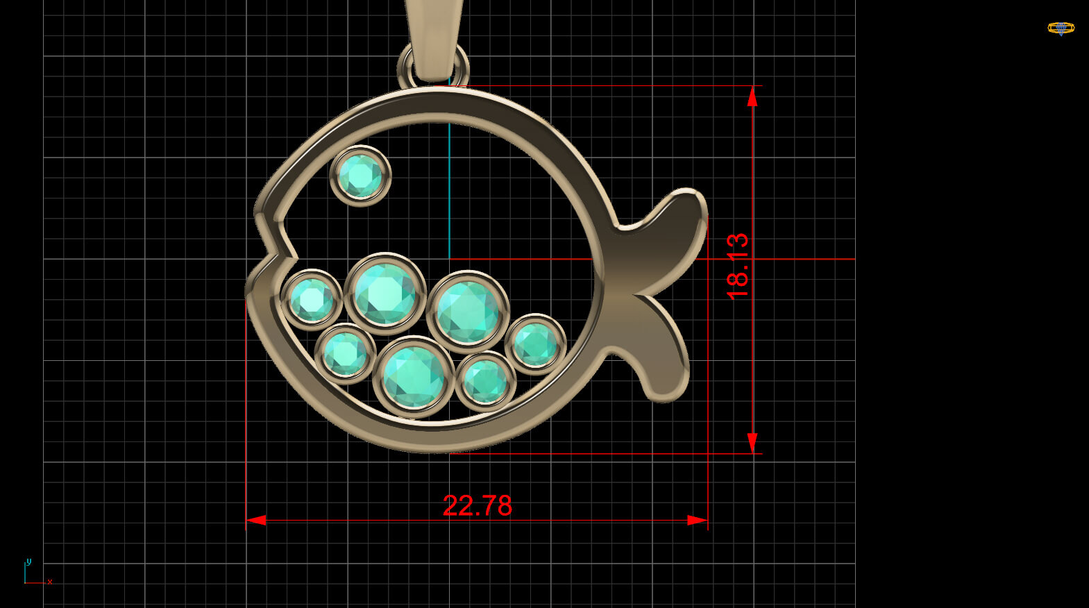 Lux Fish Pendant - 3D Model by ZaraHM