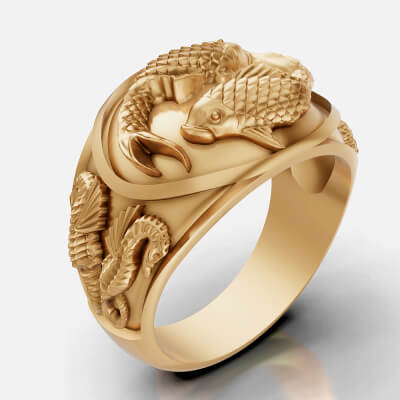 Lux Fish Ring - 3D Model by ZaraHM