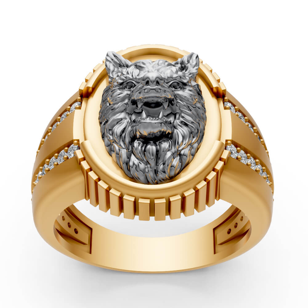 Lux Wolf Man Ring - 3D Model by ZaraHM
