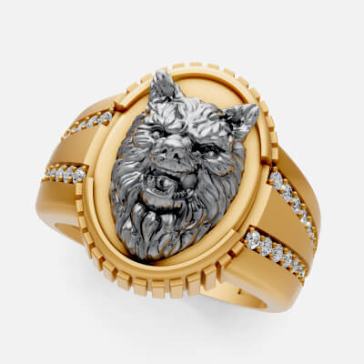Lux Wolf Man Ring - 3D Model by ZaraHM