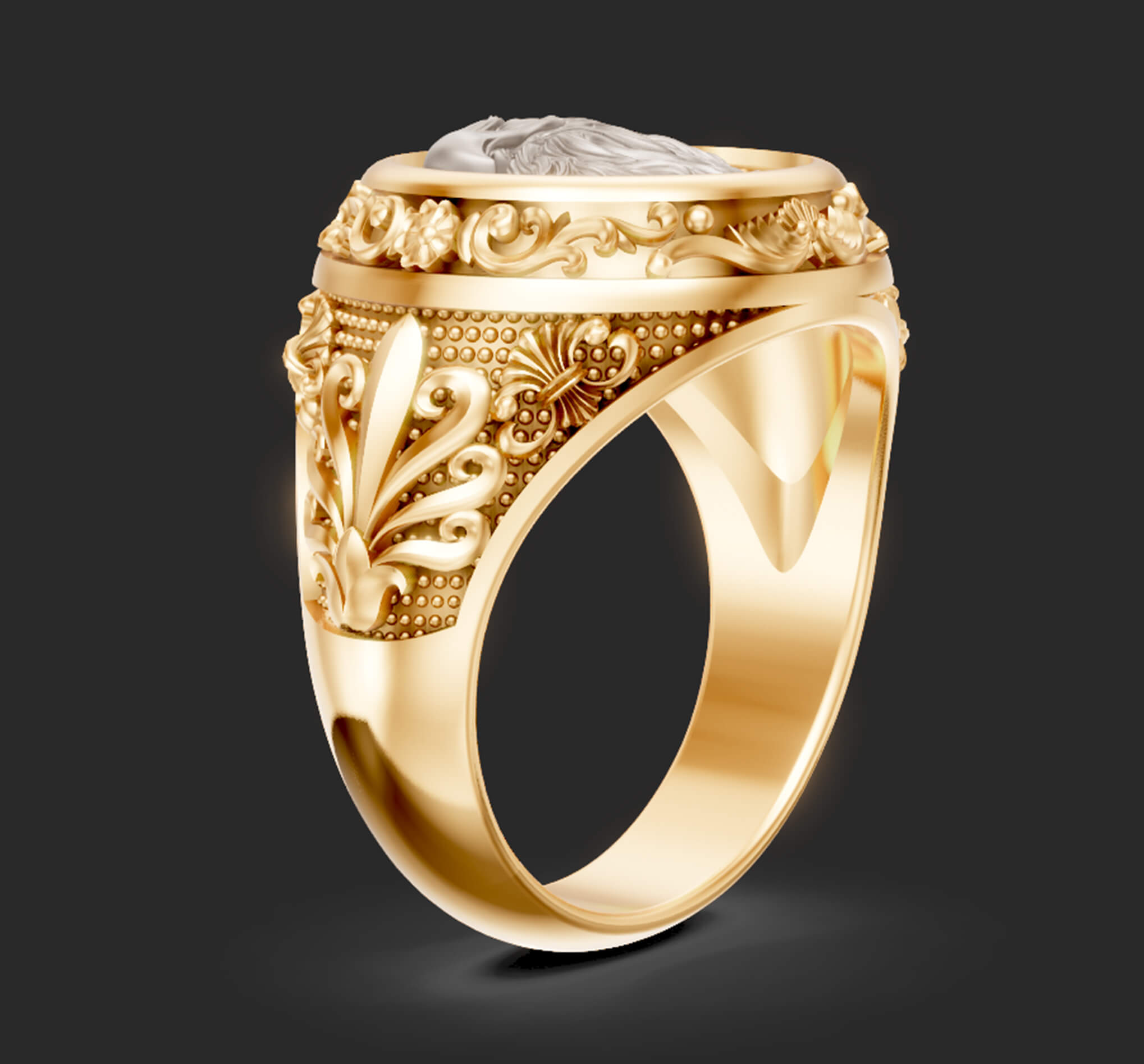 Man Ring Eagle Head - 3D Model by ZaraHM