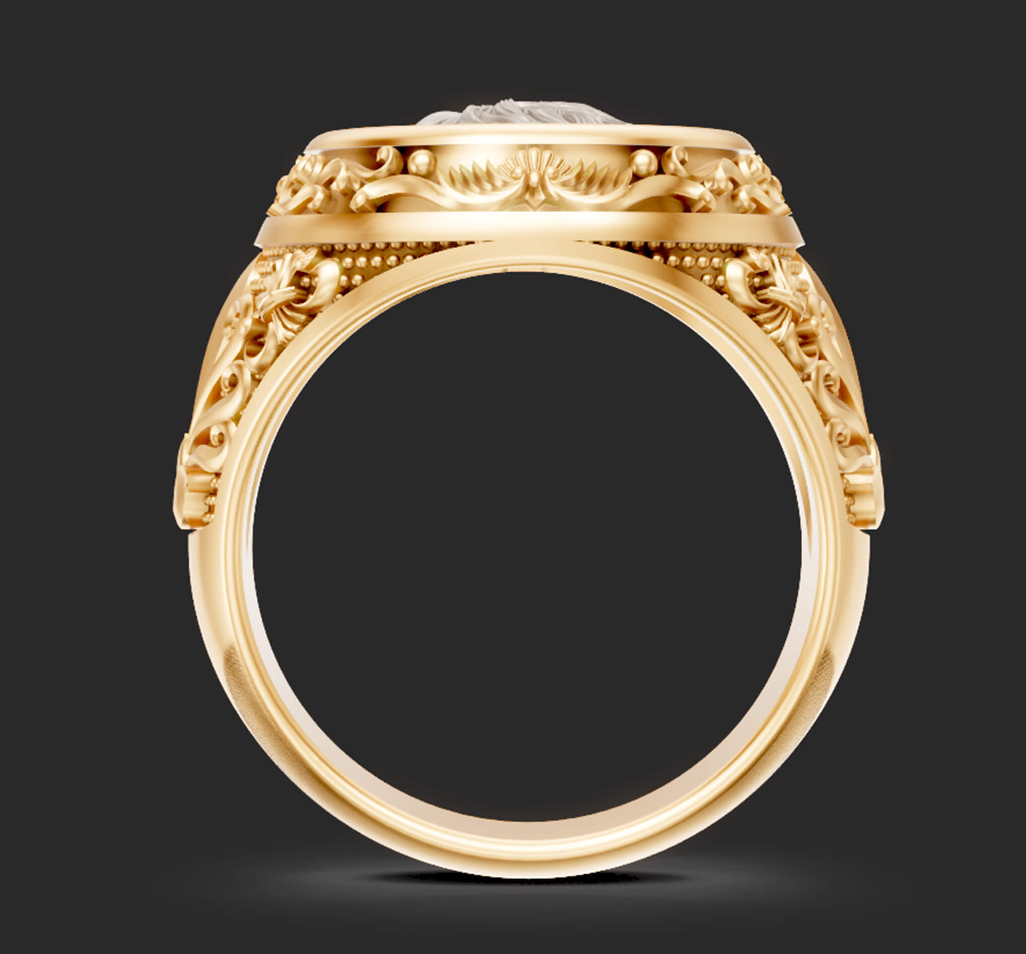 Man Ring Eagle Head - 3D Model by ZaraHM