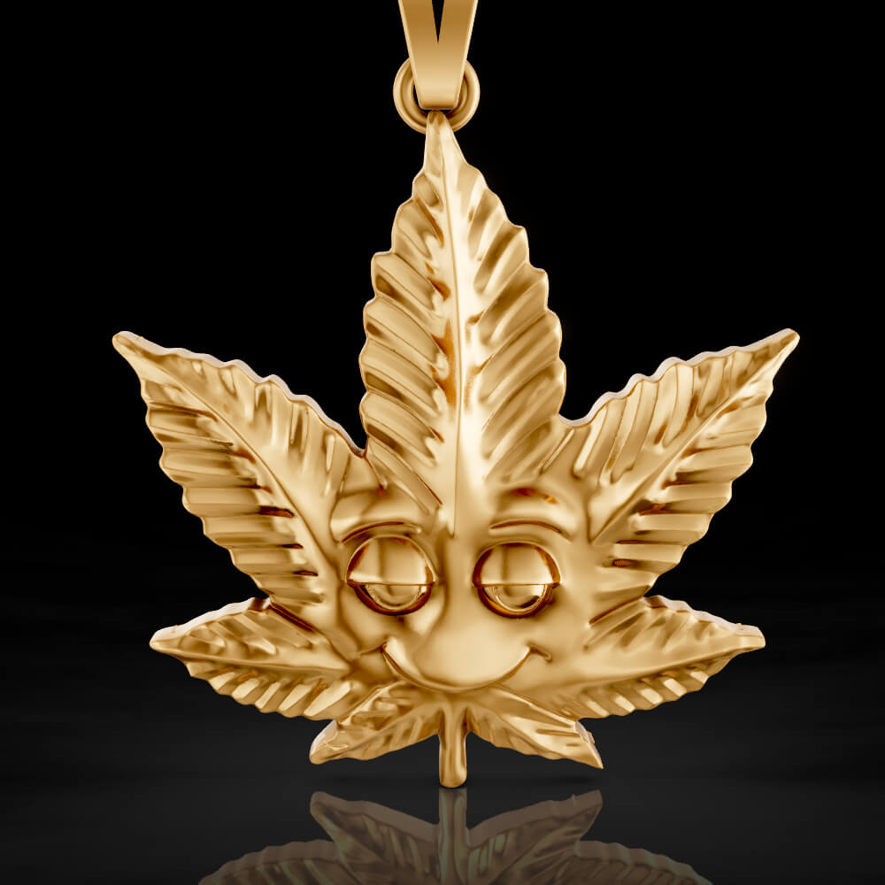 Marijuana Pendant - 3D Model by ZaraHM