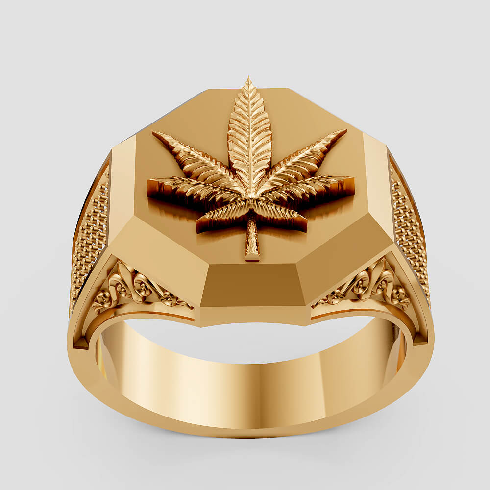 Marijuana Ring - 3D Model by ZaraHM