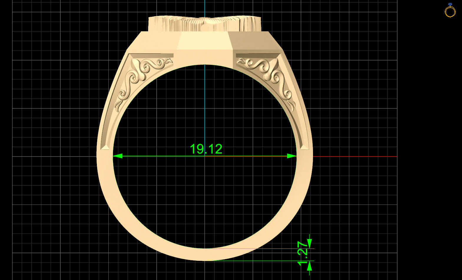Marijuana Ring - 3D Model by ZaraHM