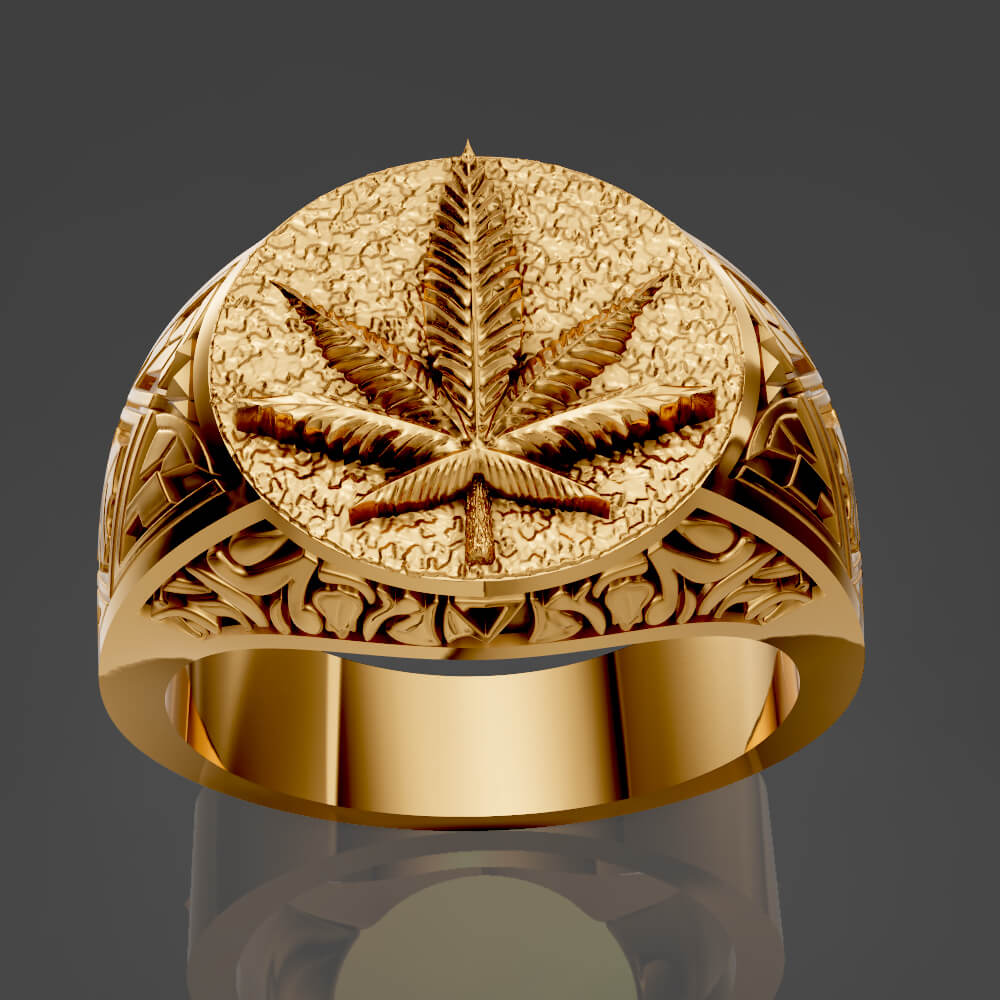 Marijuana Ring - 3D Model by ZaraHM