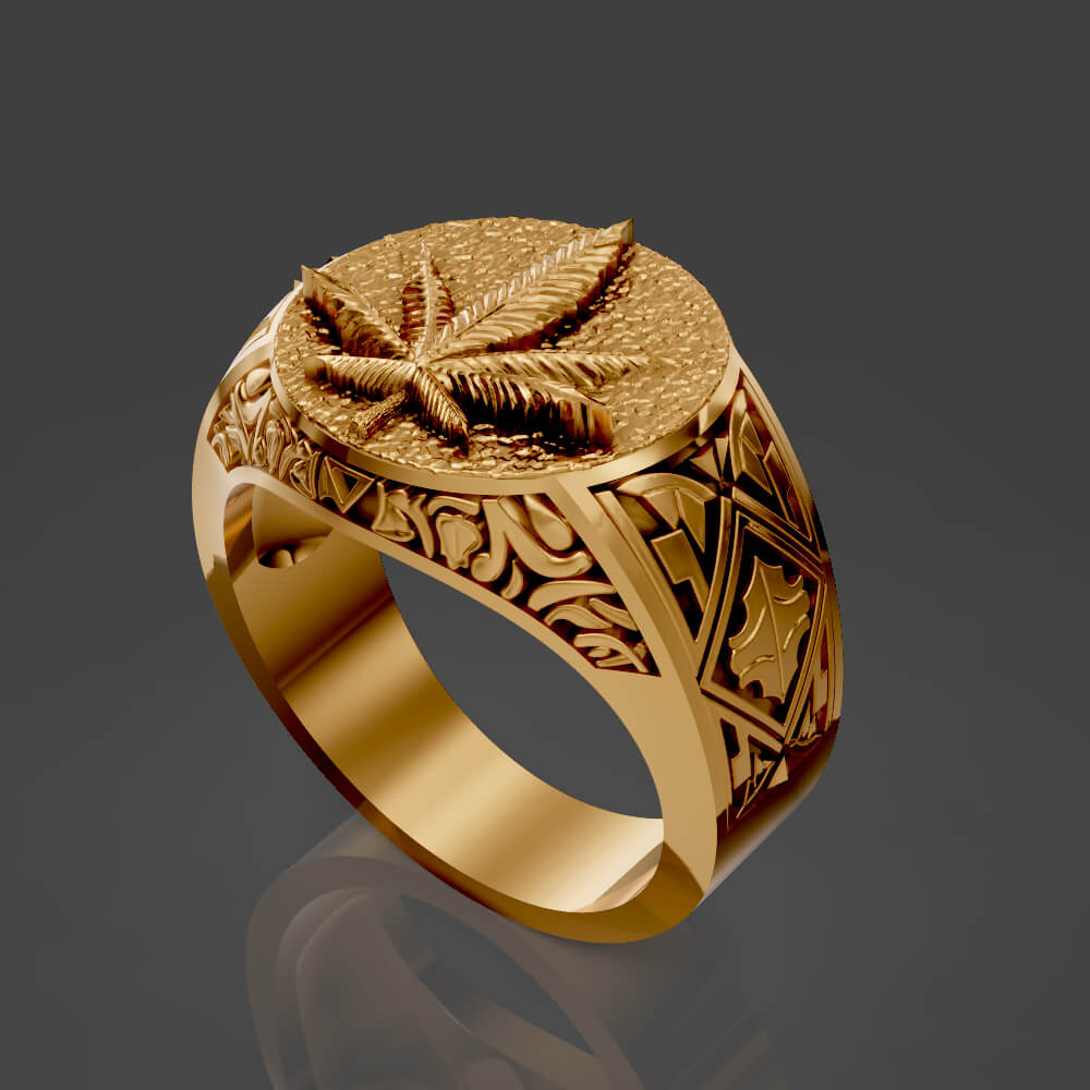 Marijuana Ring - 3D Model by ZaraHM