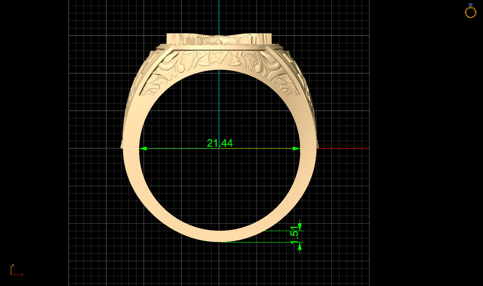 Marijuana Ring - 3D Model by ZaraHM