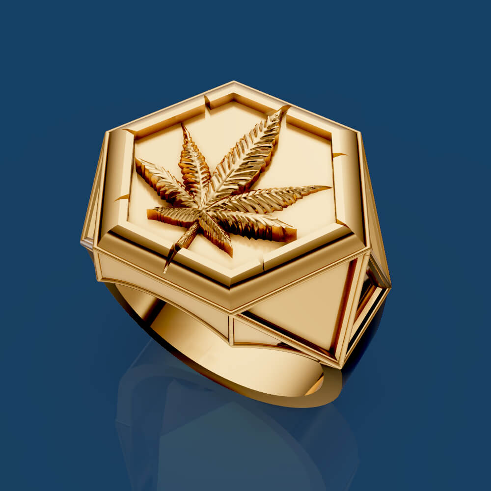 Marijuana Ring - 3D Model by ZaraHM