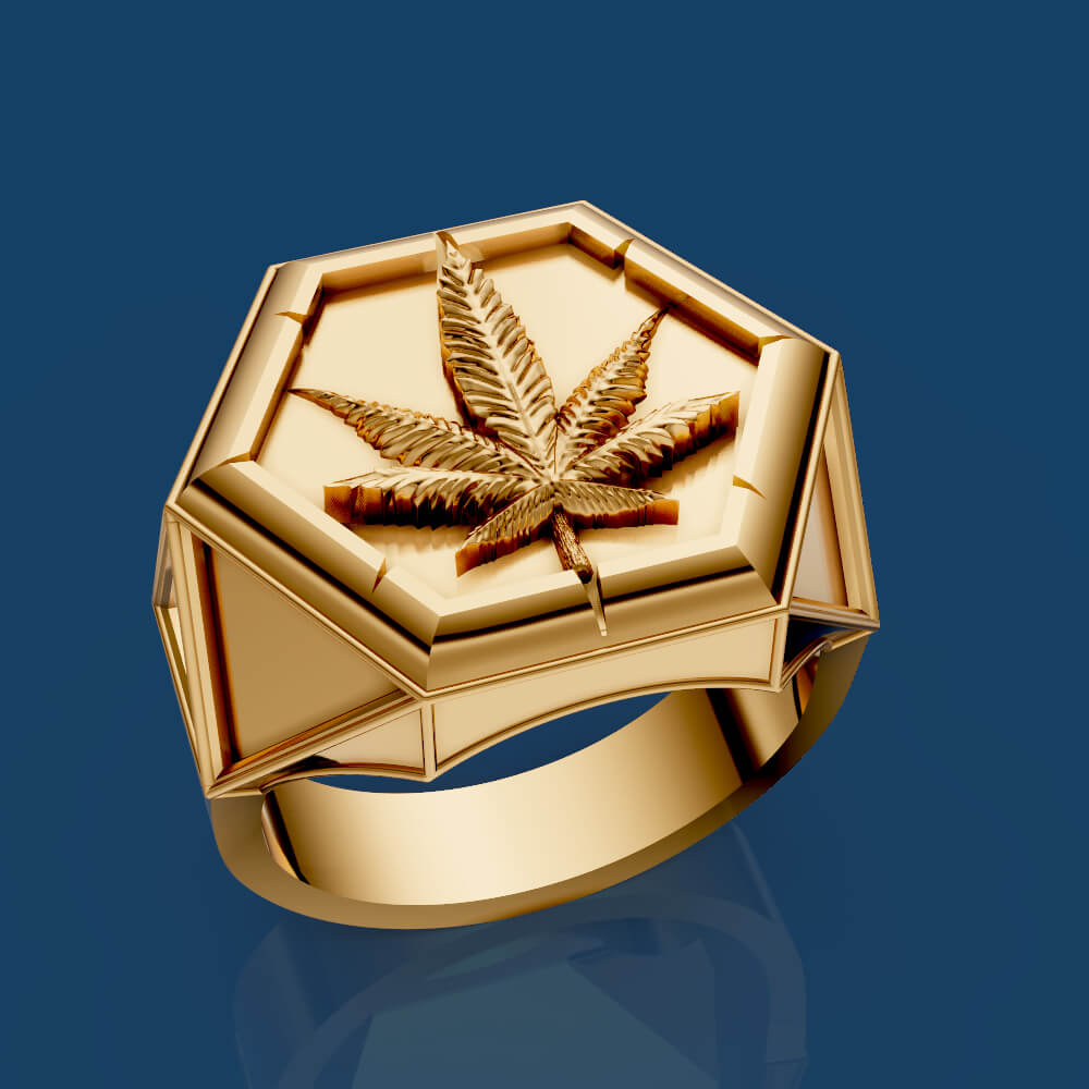 Marijuana Ring - 3D Model by ZaraHM