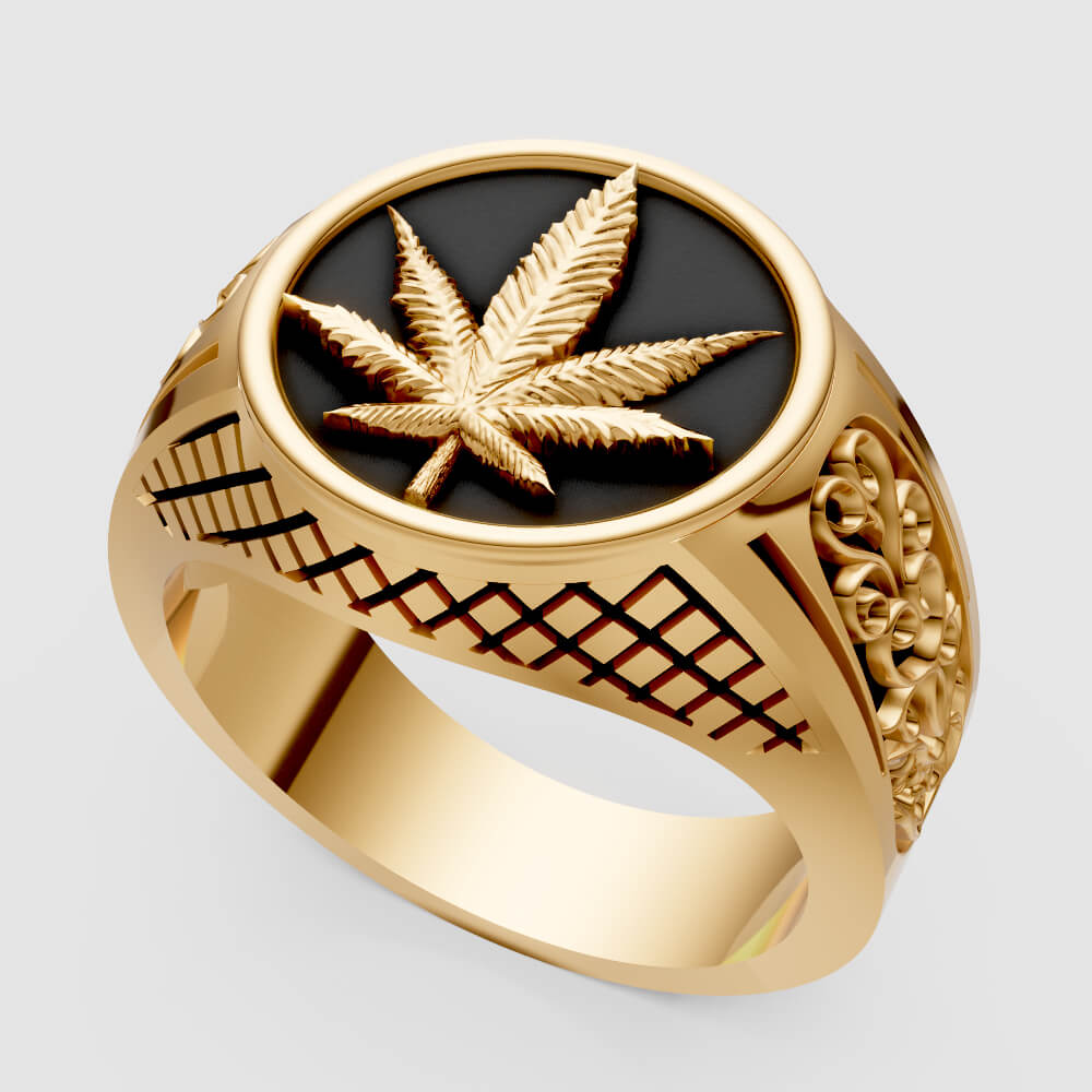 Marijuana Ring - 3D Model by ZaraHM
