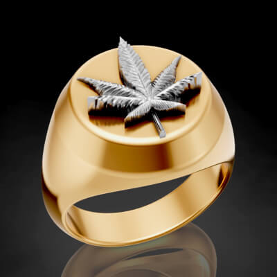 Marijuana ring - 3D Model by ZaraHM