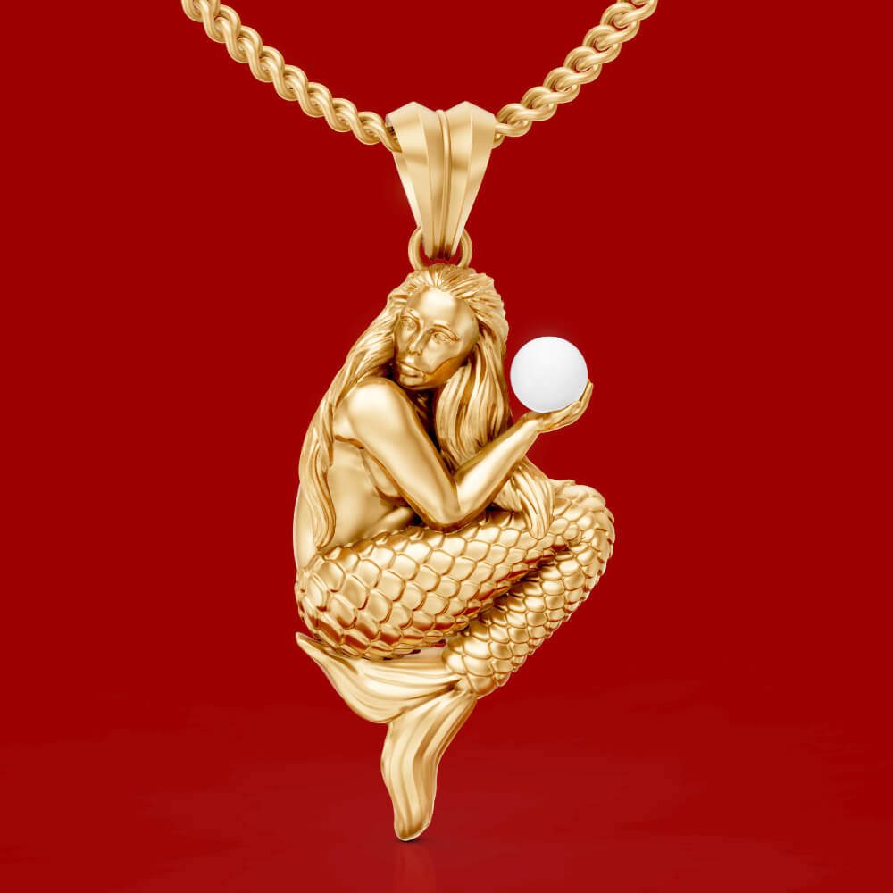 Mermaid Pearl Pendant - 3D Model by ZaraHM