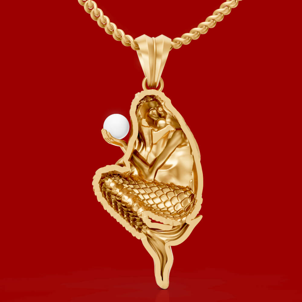 Mermaid Pearl Pendant - 3D Model by ZaraHM