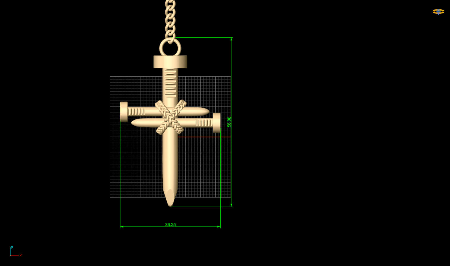 Nail Cross Key Holder - 3D Model by ZaraHM
