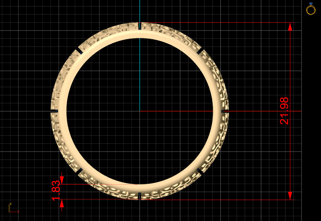 Ornamental Ring - 3D Model by ZaraHM