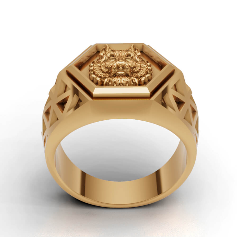 Ornamental Wolf Man Ring - 3D Model by ZaraHM