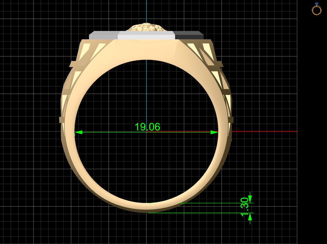 Ornamental Wolf Man Ring - 3D Model by ZaraHM