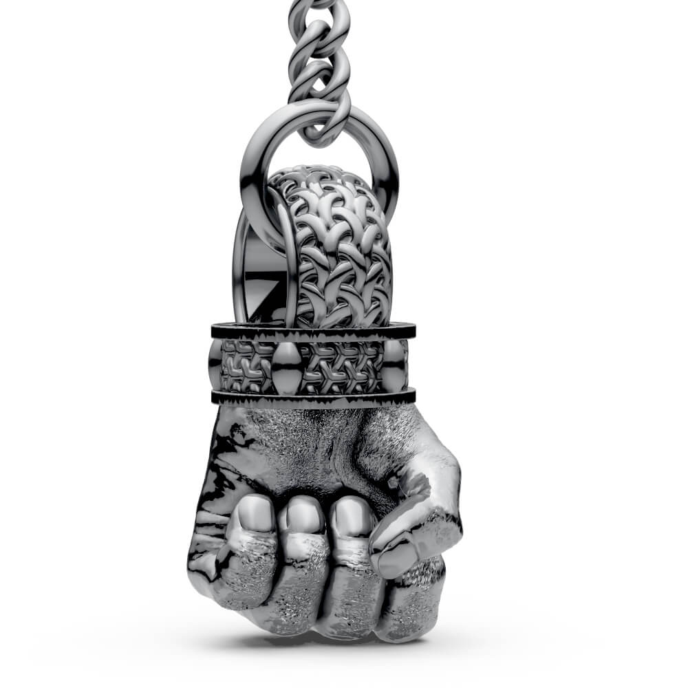 Punching Hand Fist Key Holder - 3D Model by ZaraHM