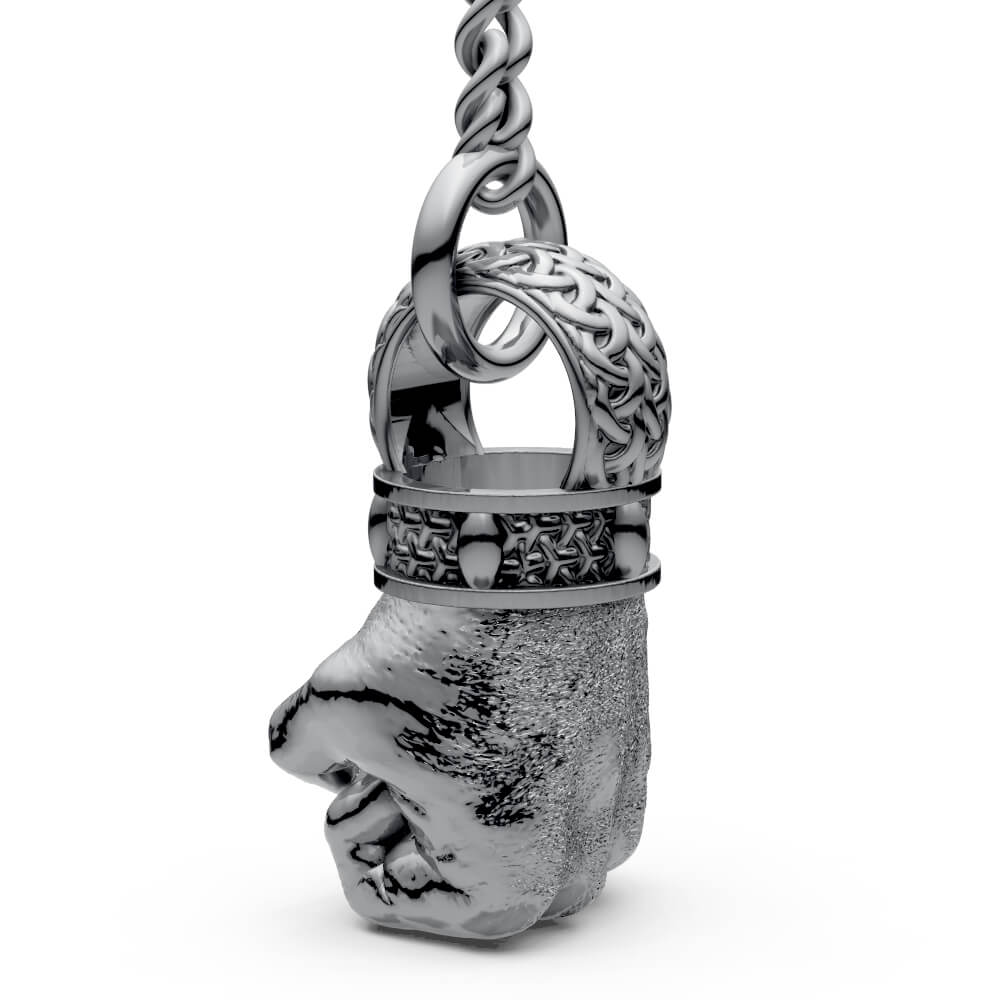 Punching Hand Fist Key Holder - 3D Model by ZaraHM